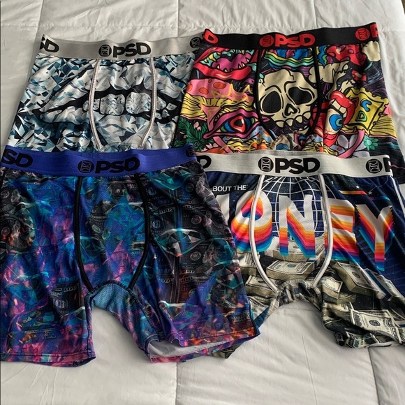 PSD | Underwear & Socks | 4 Pairs Psd Mens Boxer Briefs Money Cash ...